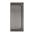 Zippered Pet Door Curtain Black Mesh Screen No Drill Adhesive ...