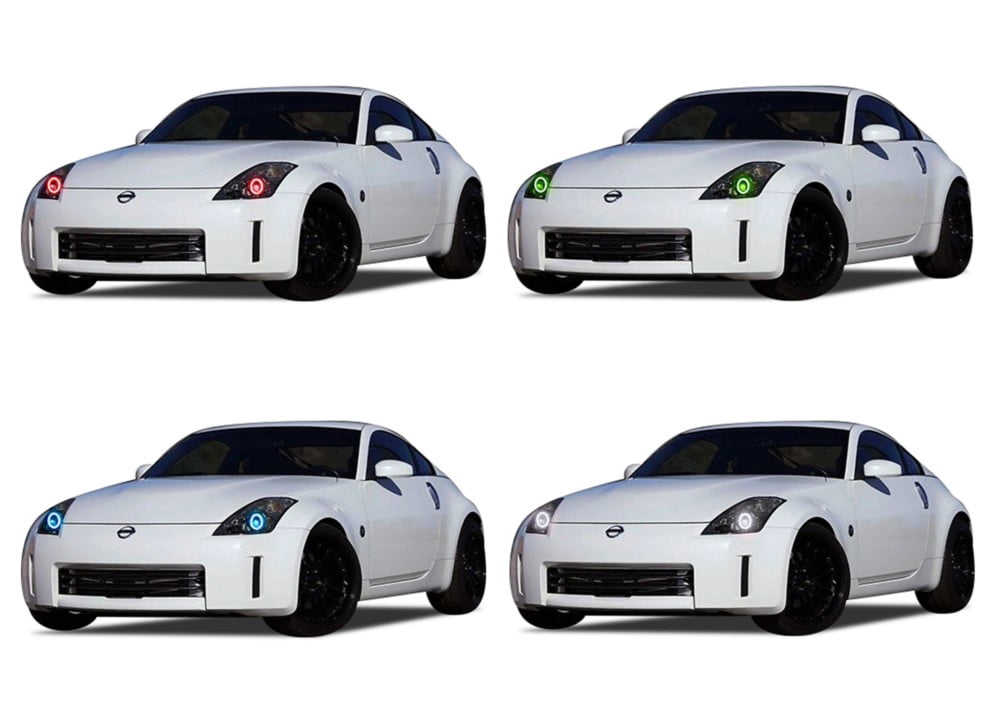Flashtech LED RGB Multi Color Halo Ring Headlight Kit For Nissan 350Z ...