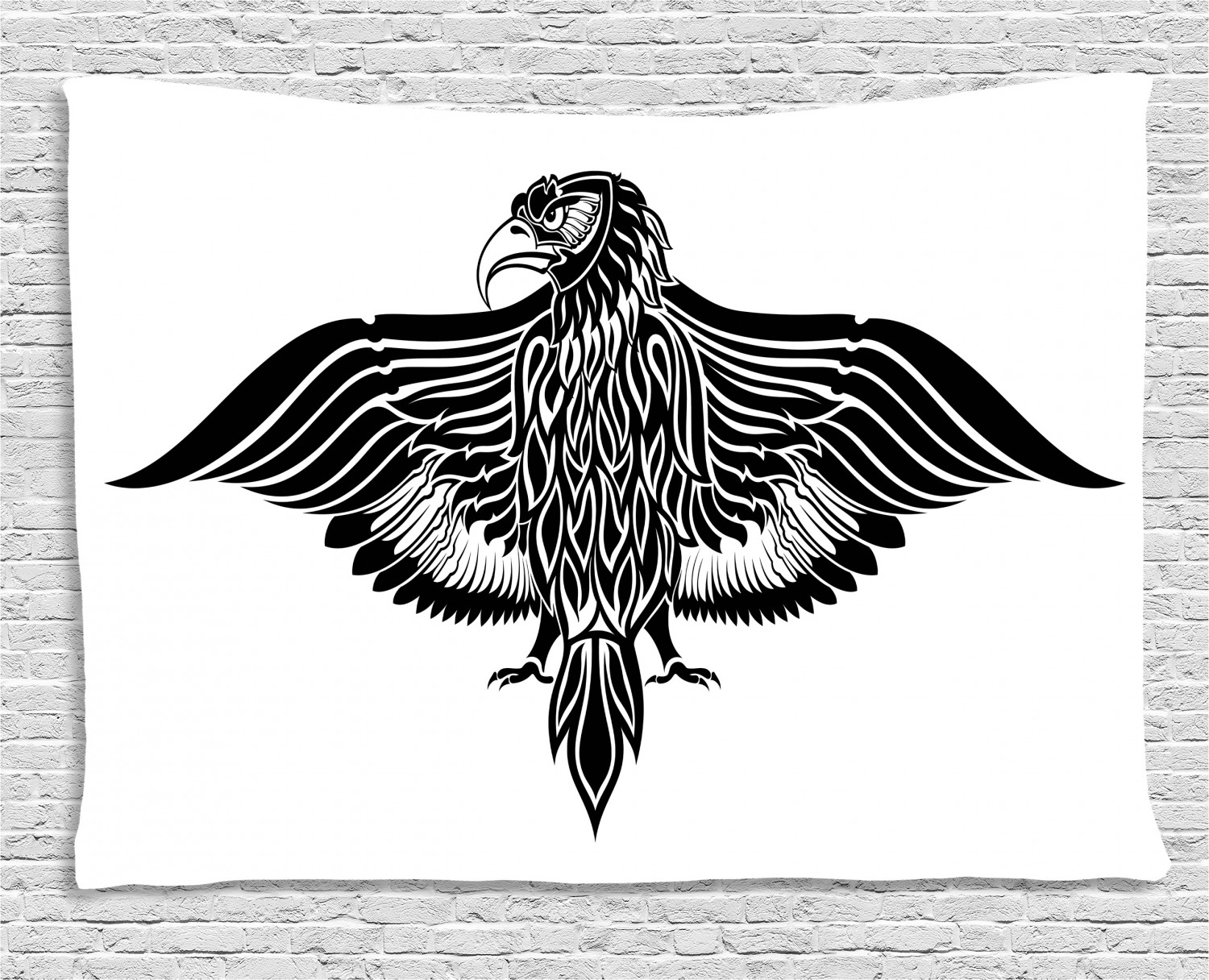 Eagle Tapestry, Traditional Motif Heraldic Design Inspirations Monotone ...
