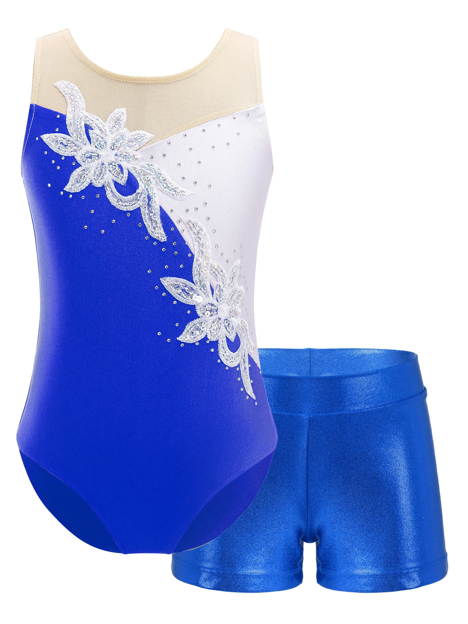 YEAHDOR Kids Girls Sequins Faux Diamonds Adorned Ballet Dance ...