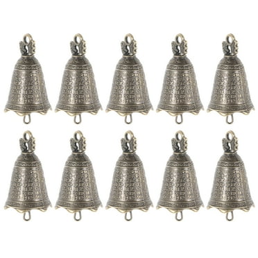 40 Pcs Vintage Bells Tibetan Brass Bells Charms Pendants Bronze 3 ...