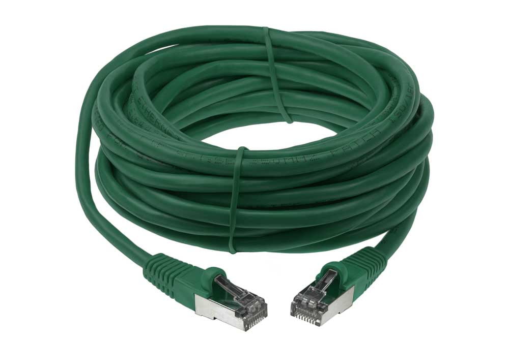 SF Cable Cat5e Shielded (STP) Ethernet Cable, 50 feet - Green - Walmart.com