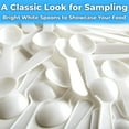 "Avant Grub White Mini Plastic Dessert Sample Spoons, 3"", Disposable ...
