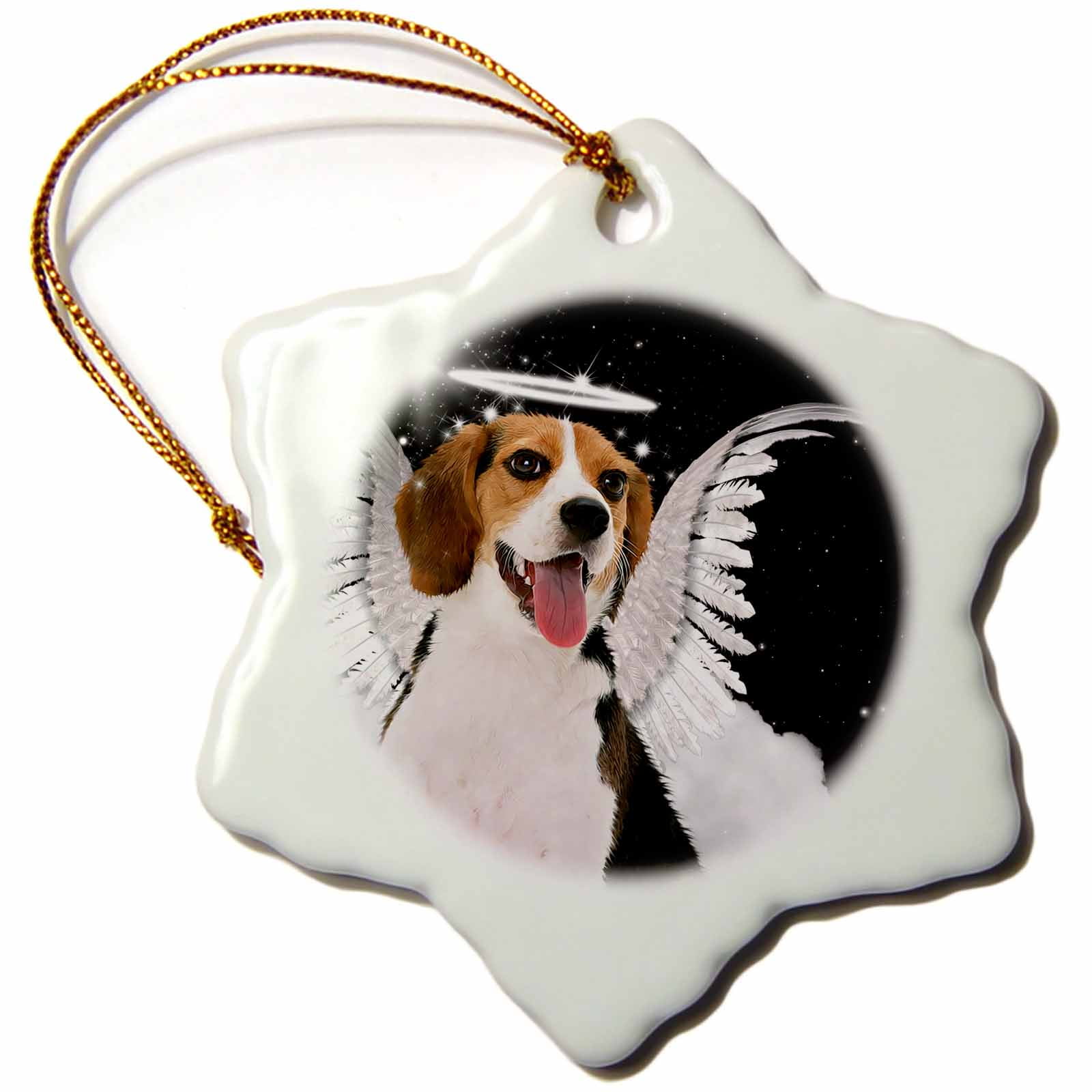 3dRose Beagle Angel Dog on Clouds with Angel Wings Multi-color ...