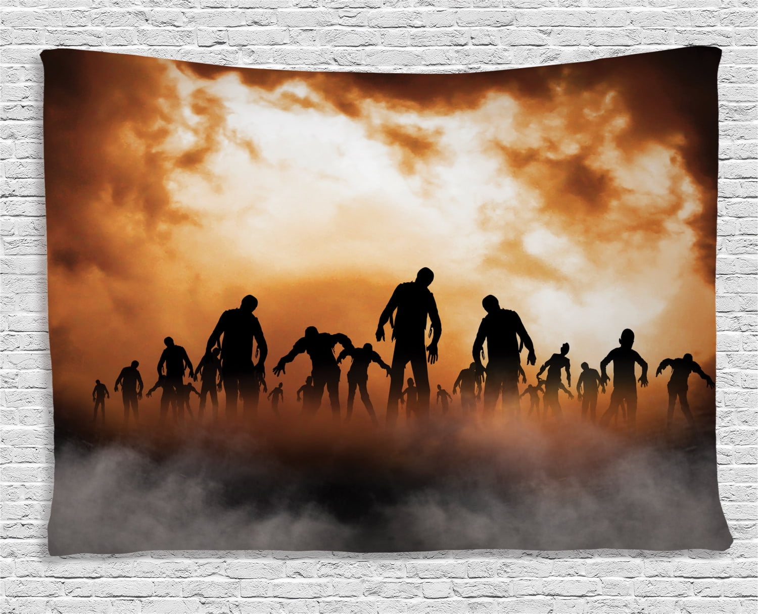 Halloween Decorations Tapestry, Zombies Dead Men Body in the Doom Mist ...