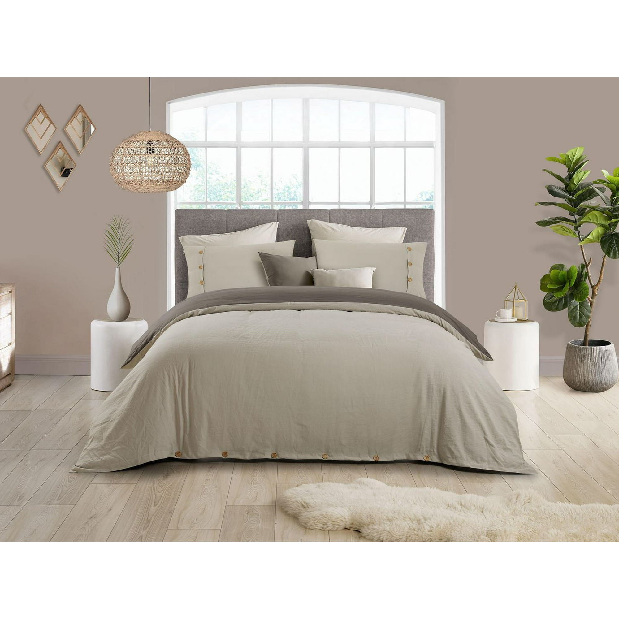 Click here for Swift Home Reversible Natural Crinkle Fabric Ultra... prices