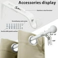 OLIYNEDY White Curtain Rods for Windows 28 to 50 Inch, 5/8 Inch ...