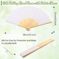 12 Packs Paper Folding Hand Fans,Topboutique White Paper Fans,Folding ...