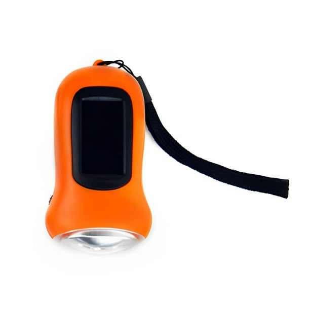 maskred Mini Portable Hand Crank Dynamo 3 LED Solar Powered Flashlight ...