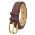 Catelles Top-grain Leather Alloy Pin Buckle Brown Belts for Jeans ...