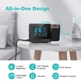 DR.PREPARE Projection Alarm Clock with Indoor/Outdoor Thermometer, Dual ...