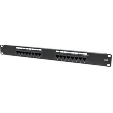 Detroit Packing Co. 24 Port CAT6 RJ45 Through Coupler Patch Panel with ...