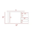 Home Office Desks, Malaui 120 Desk, Two Legs, Two Drawers, Two Shelves ...
