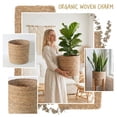 LIERTOUR Woven Flower Pots, Seaweed Extra-Large Potted Plant Basket ...