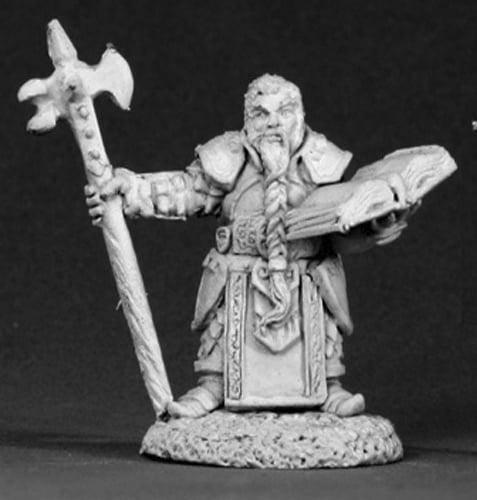 Reaper Miniatures Dwarf Cleric, Grayrune #02601 Dark Heaven Unpainted ...