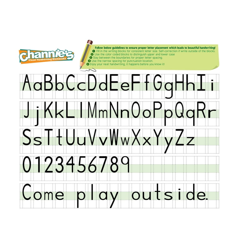 Neat Handwriting Alphabet