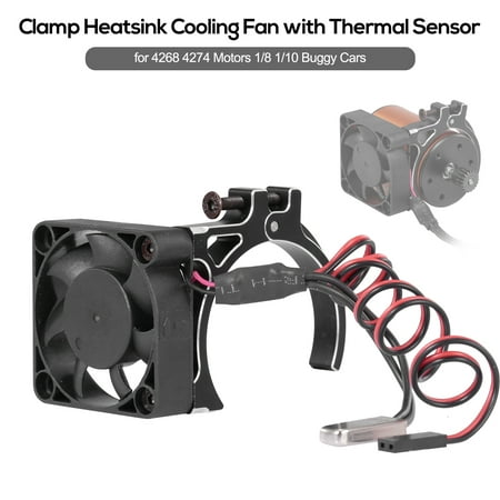 RC Car Motor Heatsink Cooling Fan with Thermal Sensor CNC Aluminum ...