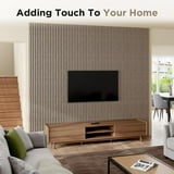 Easy4Home 4Pcs Wood Slat Acoustic Panels 94.5" x 12.6" Soundproof Wall Panels,Walnut - Walmart.com