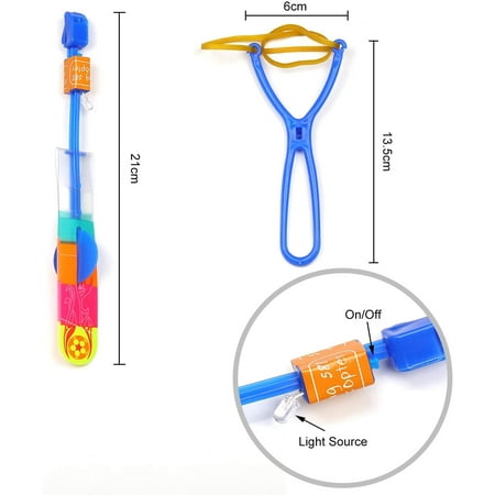 Helicopter Flying Toys, 15 Pcs Light Helicopter Flying LED Catapult ...