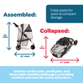 Carlson Portable Pet Stroller with 360 Degree Front Wheel Swivel, Mesh ...