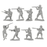 BMC CTS WW2 US Infantry Plastic Army Men - 33pc Gray 1:32 Soldier ...