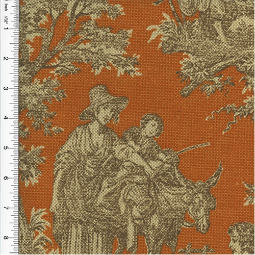 Waverly Artisanal Toile Orange Home Decorating Fabric, Fabric Sold By ...