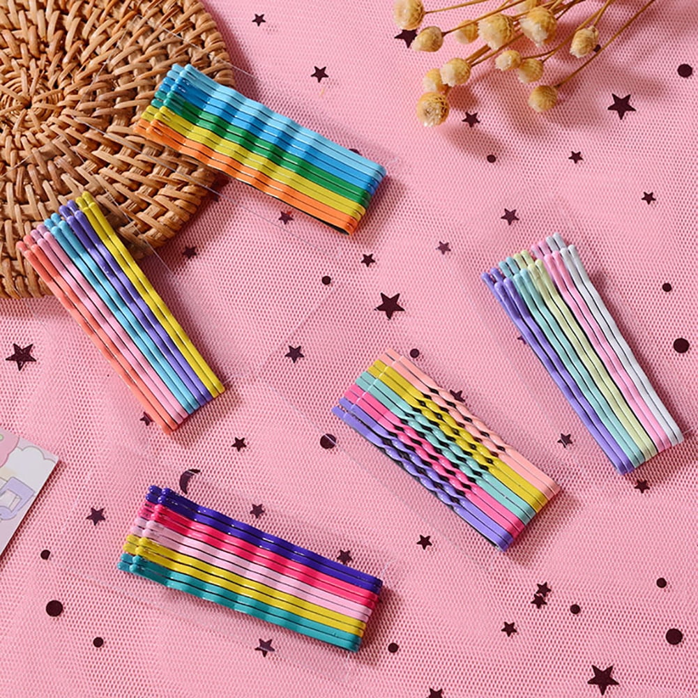 Besufy Bobby Pin 10Pcs Girl Rainbow Magnoloran Wavy Bobby Pins Hair ...