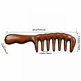 ACDANC Wide Tooth Sandalwood Comb for Curly Hair, Anti-Static Wooden ...