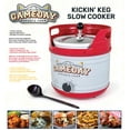 Nostalgia Game Day 4-Qt Slow Cooker Portable Crock Pot with Lid & Ladle ...