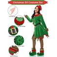Inevnen Women Girl Elf Outfits Christmas Hat Boot Belt Dress Stocking ...
