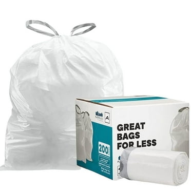 Husky Heavy Duty 18 Gal Expandable Drawstring Trash Compactor Bags, 50 ...