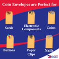 1000 - #7 Coin and Cash Envelopes, 24lb Kraft Paper, 3.5 x 6.5 Inches ...