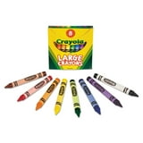 Crayola Large Crayons, 8 Bold Vibrant Assorted Colors, Tuck Box, 4-Inch ...