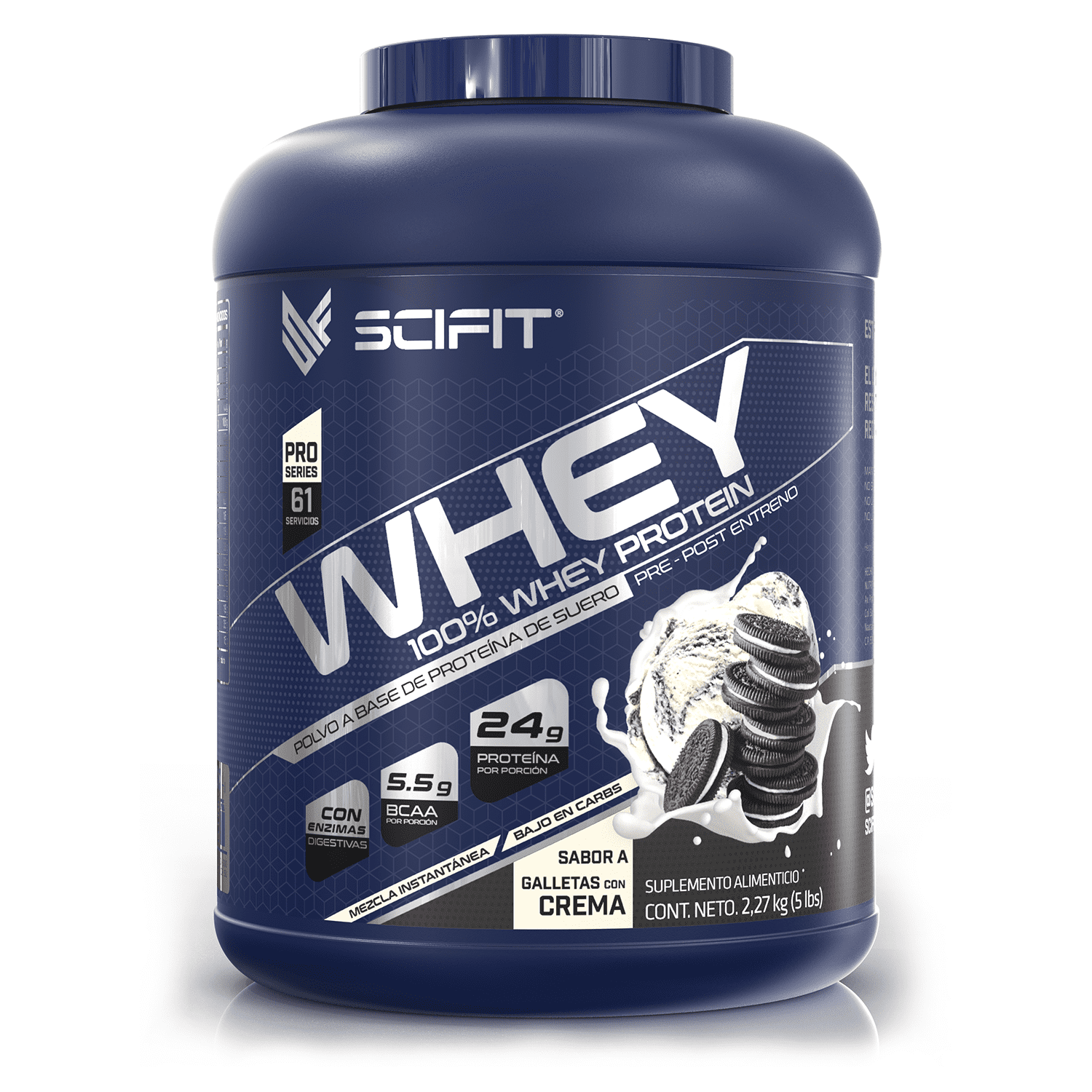 Proteína de Suero de Leche SCIFIT WHEY 5lb Galletas con Crema | Walmart ...