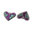 30pcs Acrylic Pendants 3D Printed Heart with Flower Pattern Colorful ...