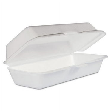 Dart Foam Hinged Lid Containers, 3-Compartment, 9.25 x 9.5 x 3, White, 200/Carton -DCC95HT3R ...