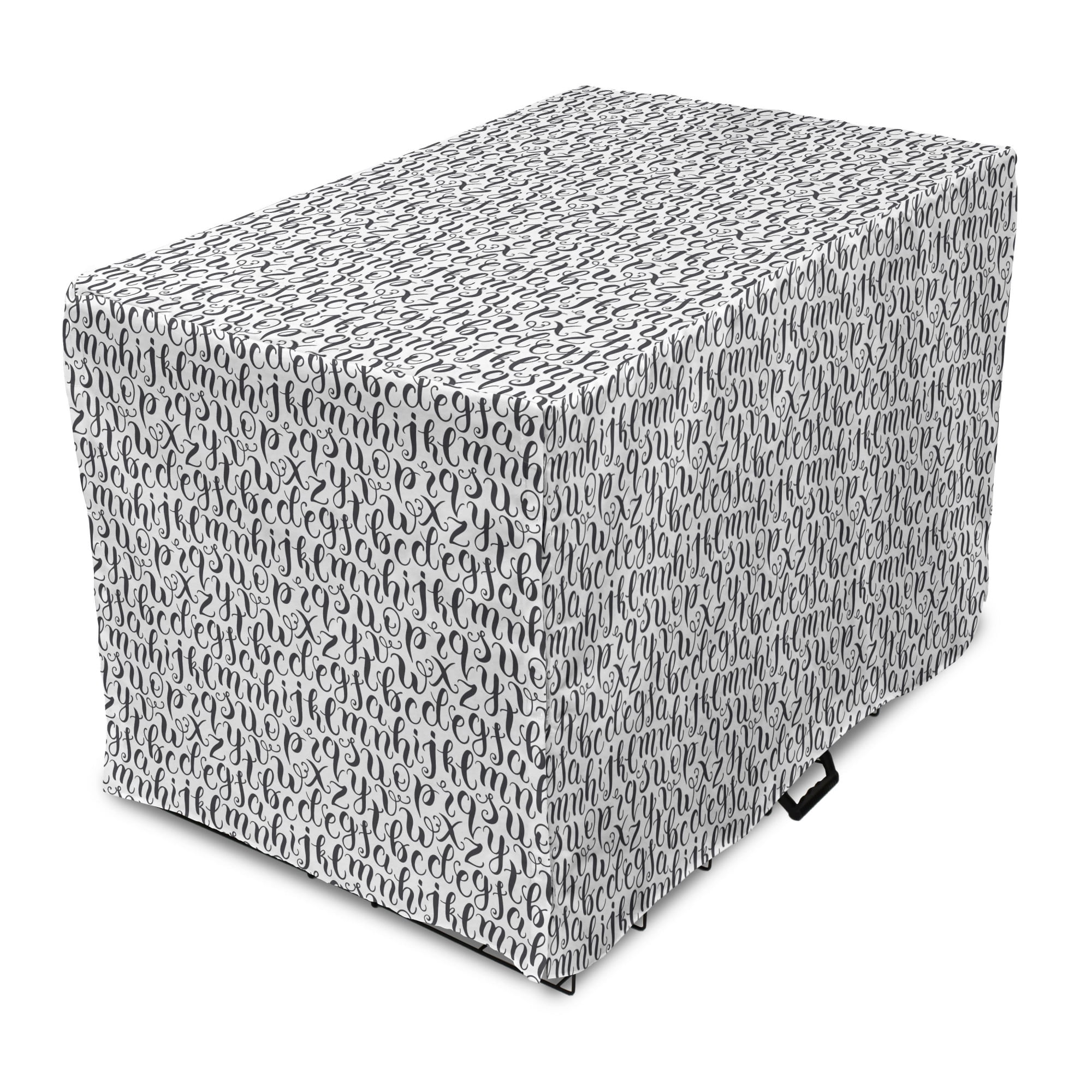 Alphabet Dog Crate Cover, Concept of Hand Written Cursive ABC on a ...