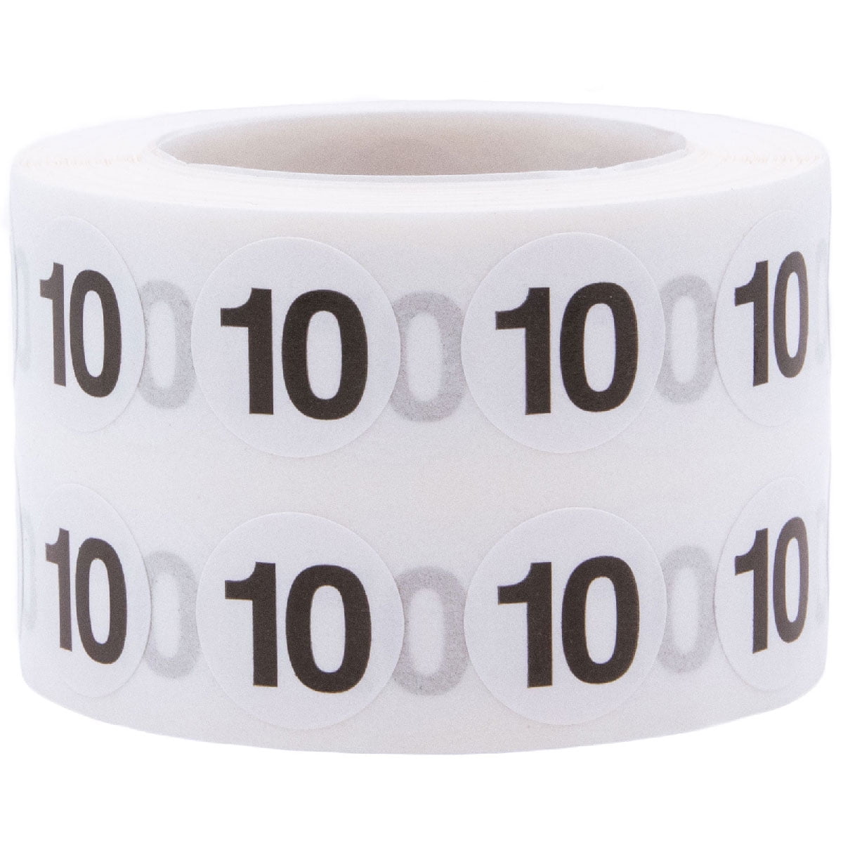 Circle Dot Number 10 Stickers | 0.5" Inch Round | 1,000 Pack - Walmart.com