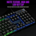Plugs and Play USB Cord Gaming Keyboards 104Key RGBs Backlight Floating ...