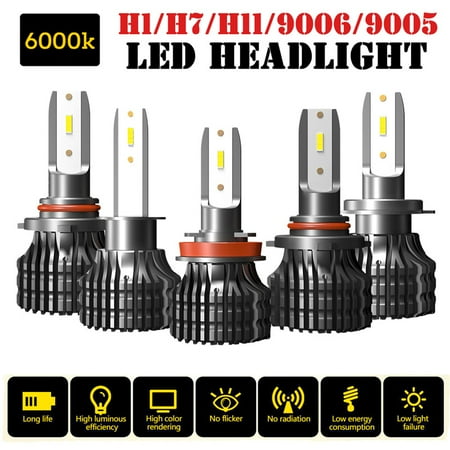 2X 300W 30000lm Auto Headlight Set LED 6000K 9005 9006 H1 H11 H7 Car ...