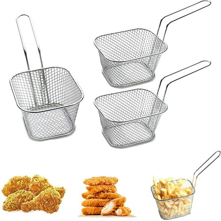 Bail 3 Piece Mini Food Presentation Baskets, Mini French Fries Baskets ...