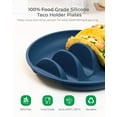 ABPETE Silicone Taco Plates Set of 2, Reusable Taco Holder Plates ...