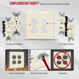 ENERLITES Duplex Receptacle Outlet Wall Plate, Gloss Finish, Midway ...