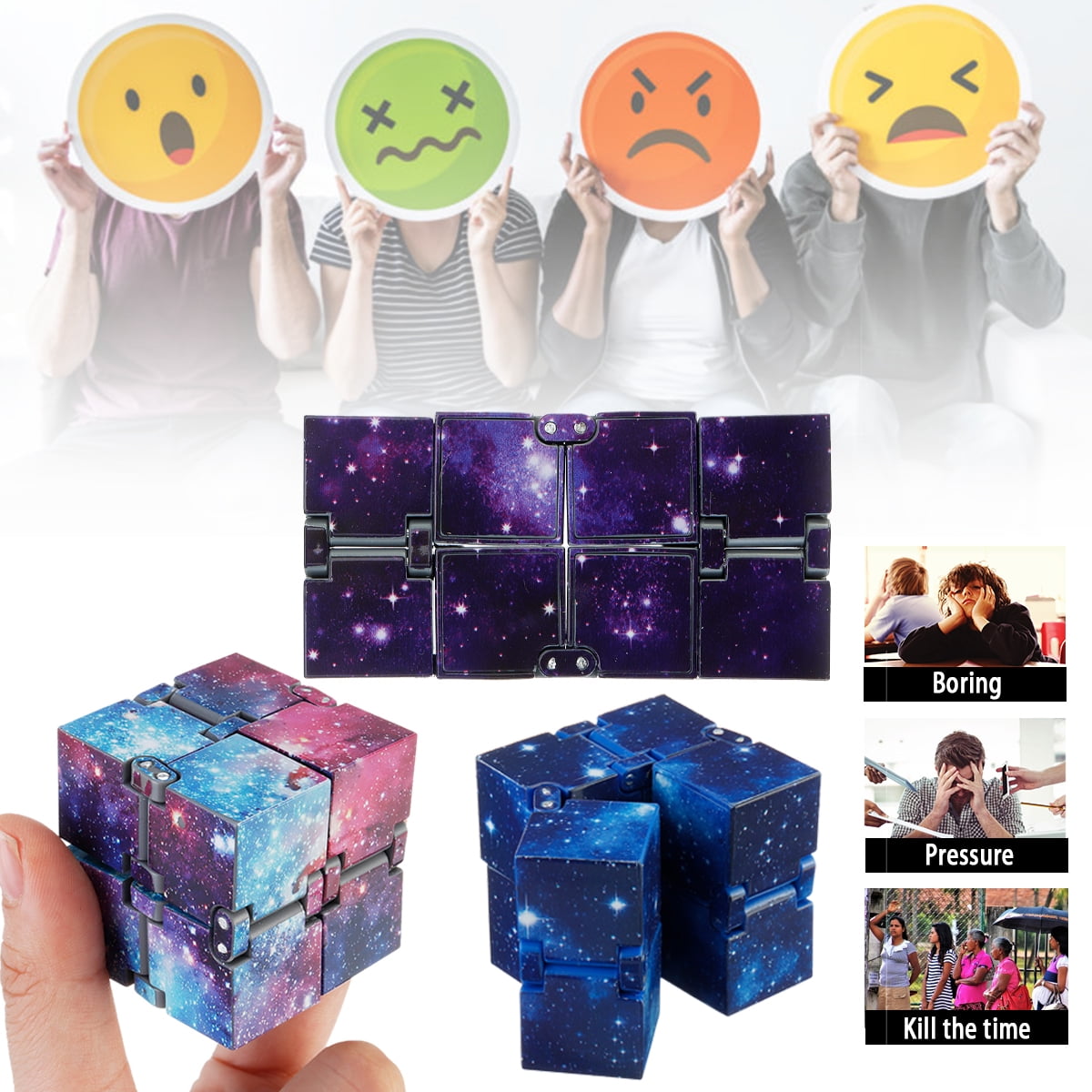 Infinity Mini Funny Cube Toy Magic Cube Blocks Stress Fidget Pressure ...