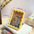 Plastic Wave Photo Frame for 4x6 Picture, Desktop Display Stand for ...