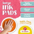 12 Pc Large Ink Pads for Kids - Washable Ink Pads for Kids - Hand ...