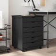 vidaXL Rolling Cabinet with Drawers MOSS Gray Solid Wood Pine - Walmart.com