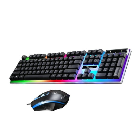G21 USB Wired Keyboard Mouse Kit Mechanical Suspended Backlight Gaming ...
