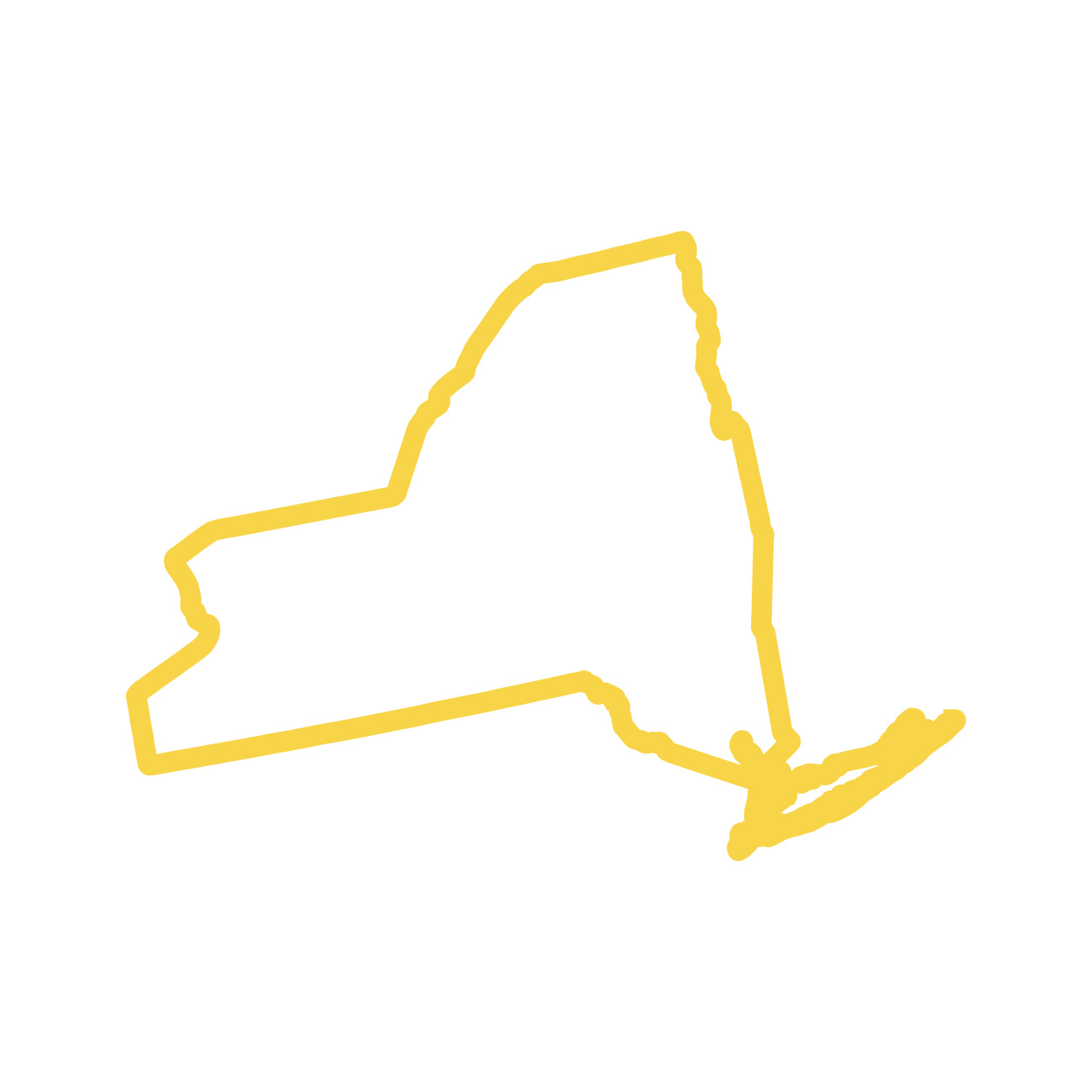 New York Outline Sticker Decal Die Cut - Self Adhesive Vinyl - Weatherproof - Made in USA - Many ...