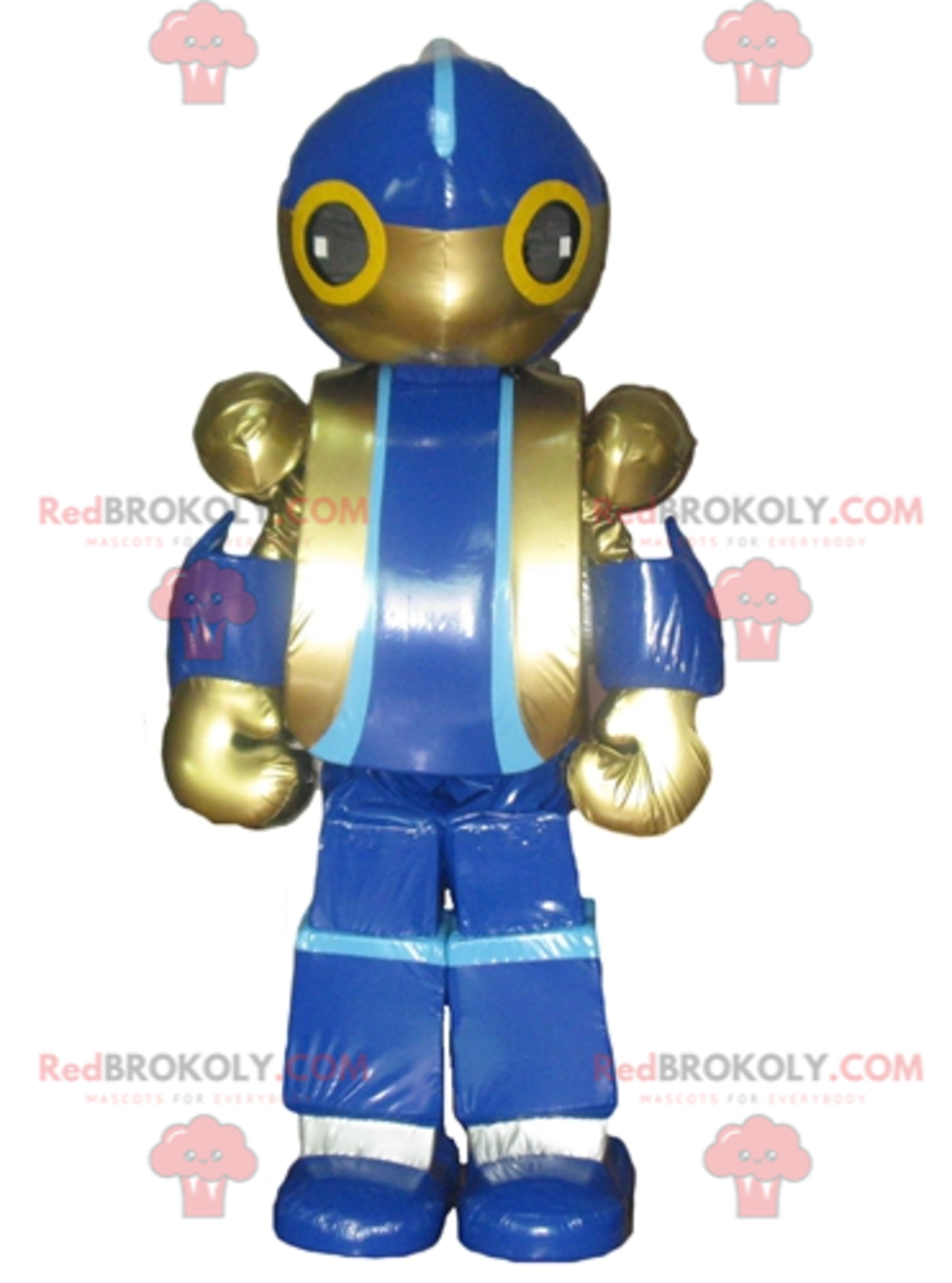 Giant blue and golden toy robot mascot - Walmart.com